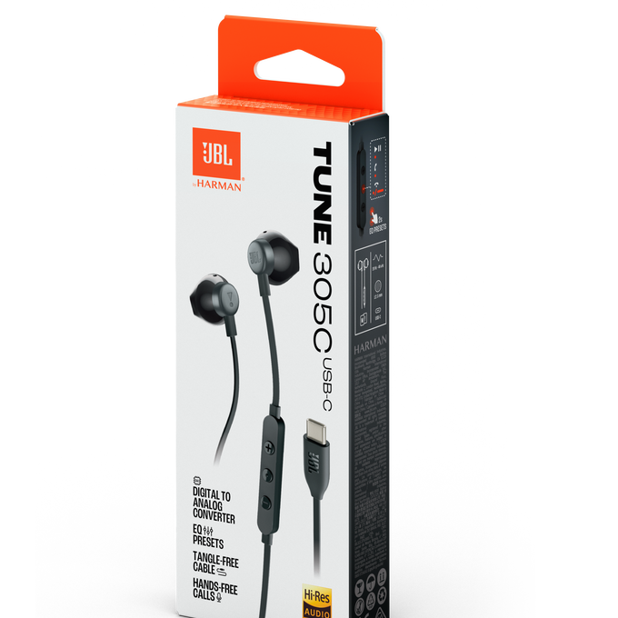 JBL Tune 305C USB | Wired Hi-Res Earbud Headphones