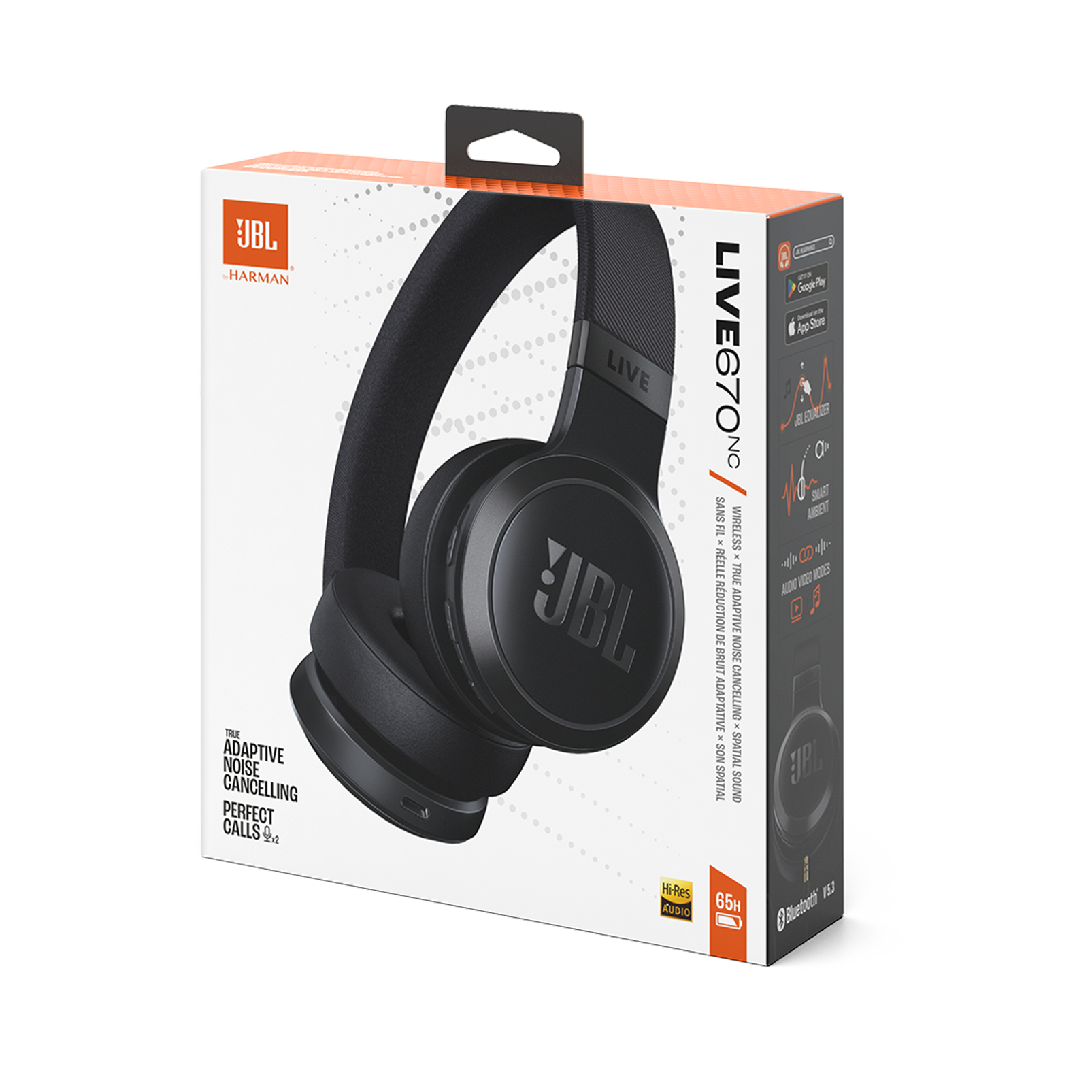 JBL Live 670NC | Wireless On-Ear Headphones with True Adaptive Noise ...