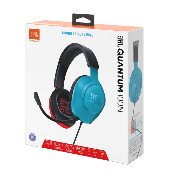 JBL Quantum 100N | Wired over-ear gaming headset with detachable mic